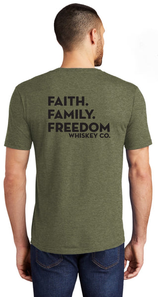 Men's Military Green Faith, Family, Freedom T-Shirts – Freedom Whiskey Co