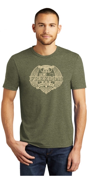 Military Green Faith, Family, Freedom with Cream Print – Freedom Whiskey Co